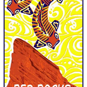 Phish Poster - Red Rocks 2009, Morrison Colorado, Phish Red Rocks ...