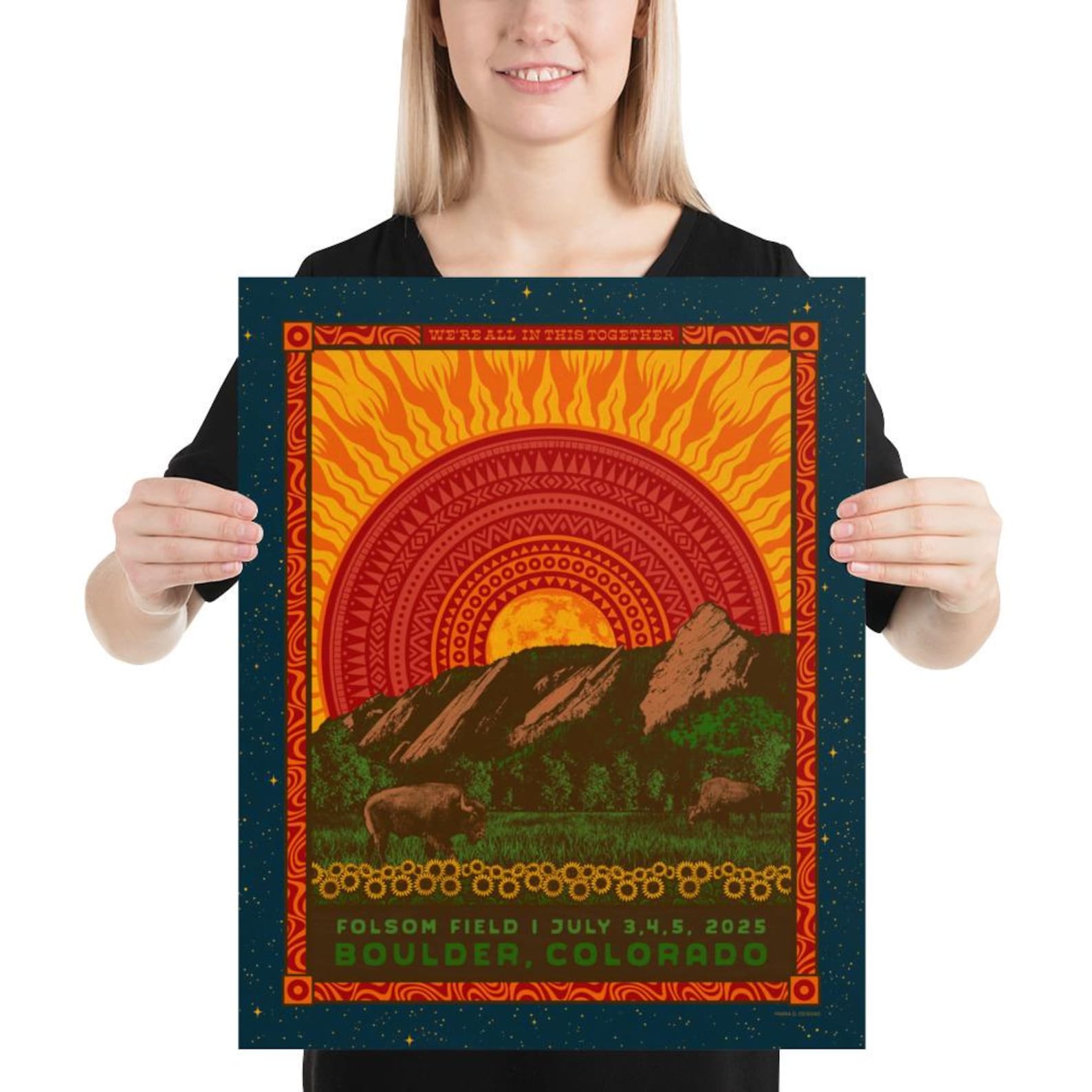 Phish Poster - Folsom Field Boulder CO, Phish Boulder Print, Phish Fan ...