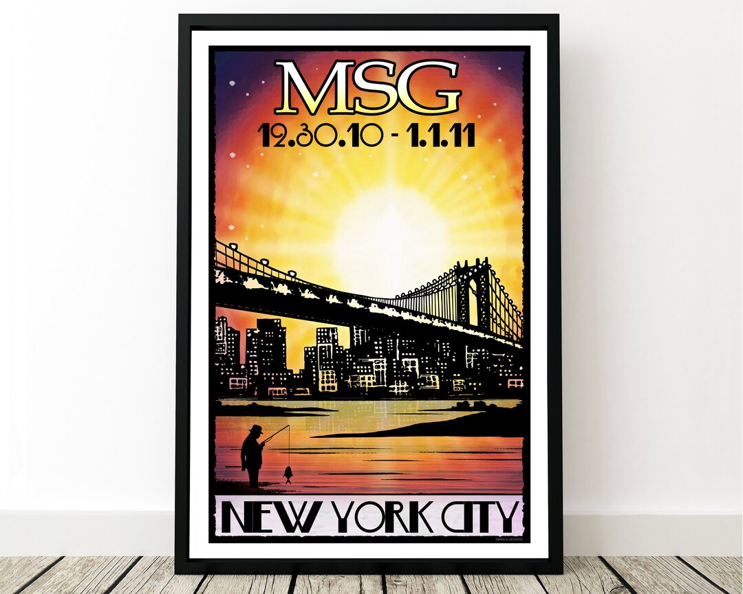 Phish Poster - Madison Square Garden, New York City NYE 2010, Phish MSG ...