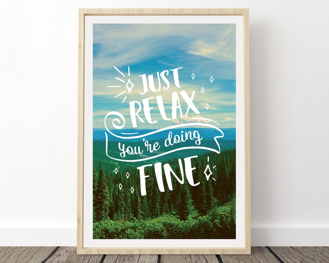 Phish Lyrics Poster - Just Relax You're Doing Fine, Phish Strange ...