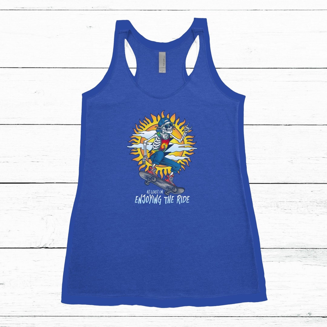 Women's Tank - Enjoying the Ride, Skateboarding Skeleton Tank ...