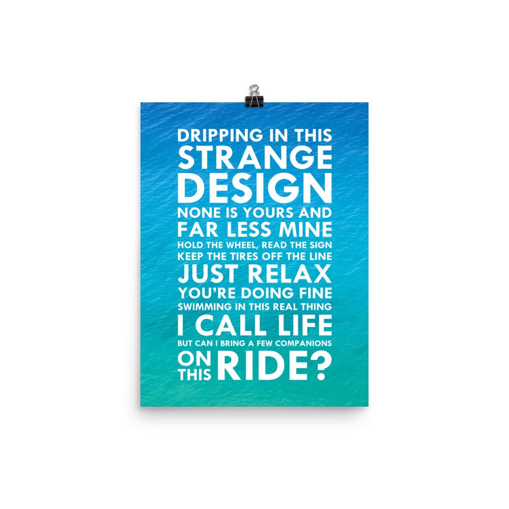 Phish Lyrics Poster Strange Design Phish Prints Song - Etsy