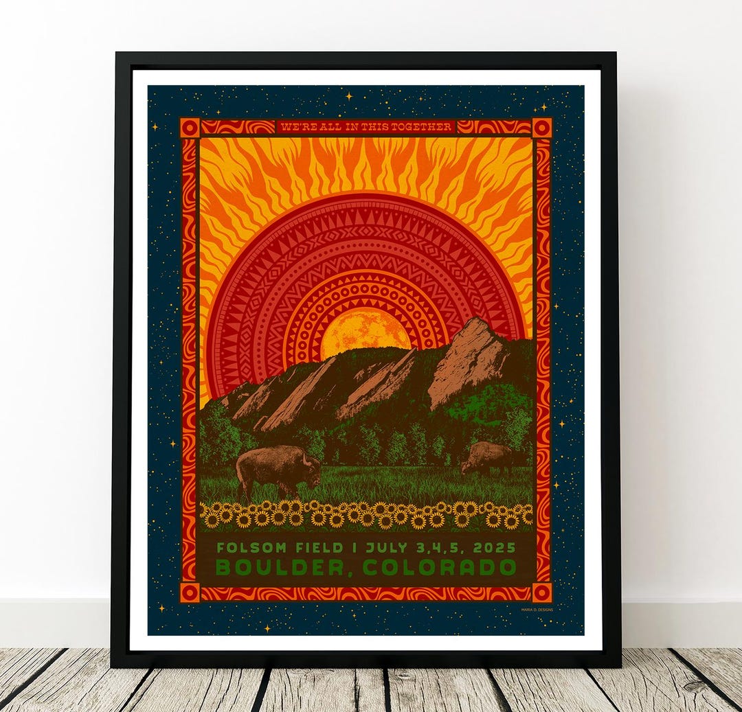 Phish Poster - Folsom Field Boulder CO, Phish Boulder Print, Phish Fan ...