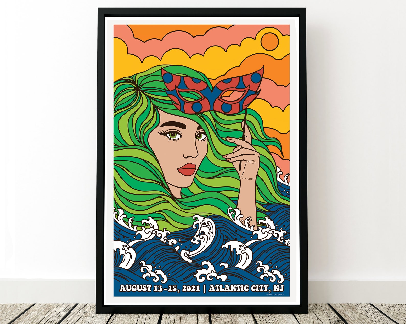 Phish Poster - Atlantic City, NJ 2021, Phish Summer Tour 2021, Phish ...