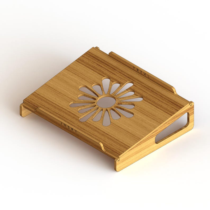 Digital Laser Cut File, Personalized Wooden Laptop Stand Svg, Ergonomic ...