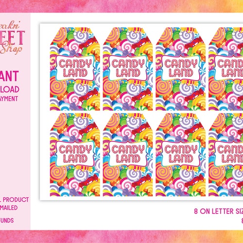 Candy Land Welcome Sign PDF File - Etsy