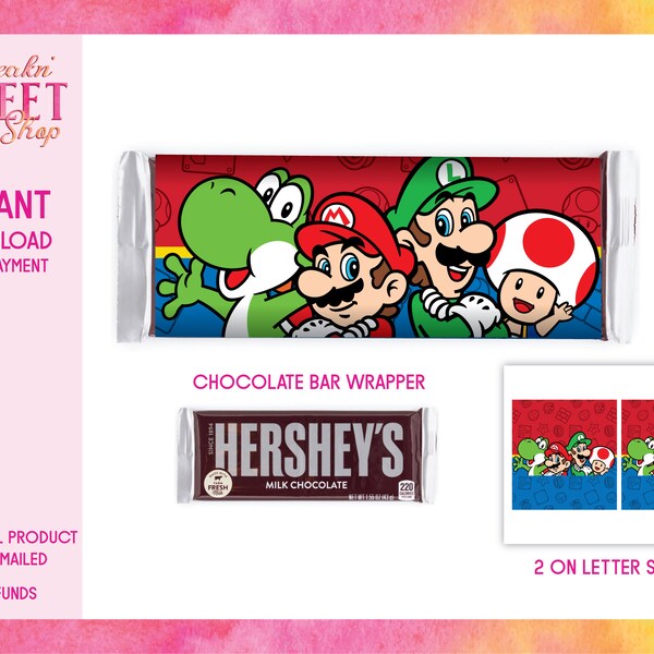 Super Mario Bros Candy Wrapper - Etsy