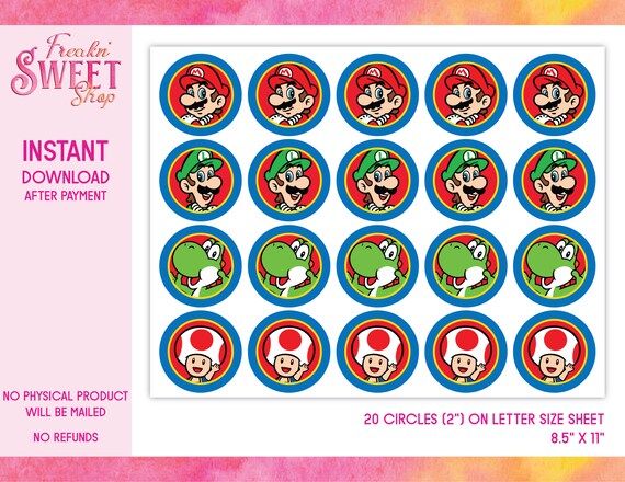 Super Mario Bros Circles PDF File | Etsy