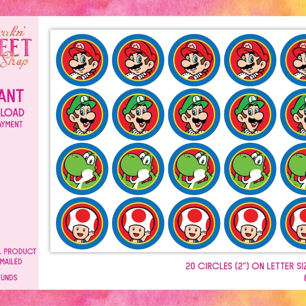 Mario Bros Circles - Etsy