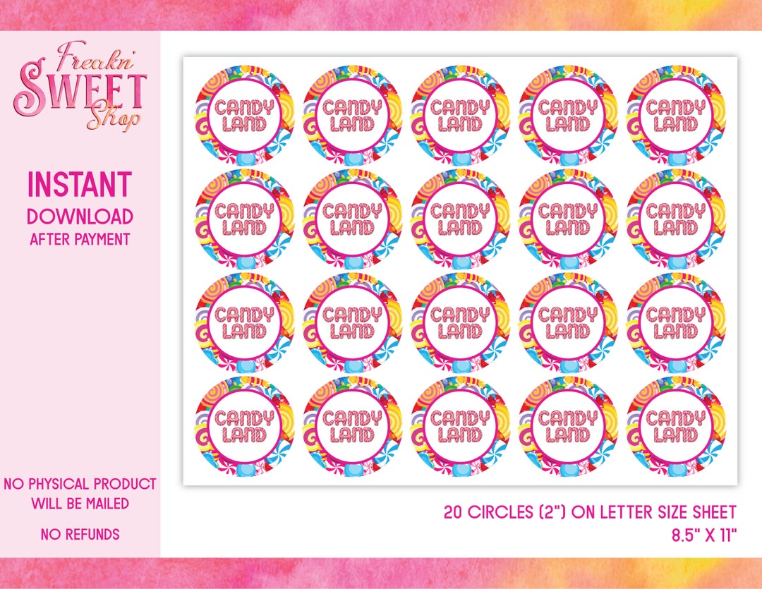 Candy Land Circles PDF File - Etsy