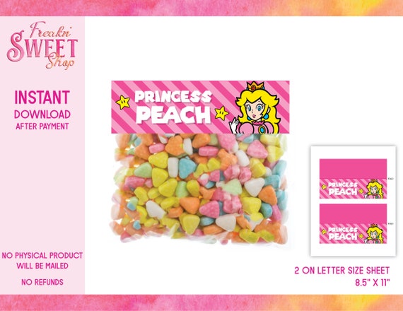 Princess Peachtreat Bag Card PDF File - Etsy