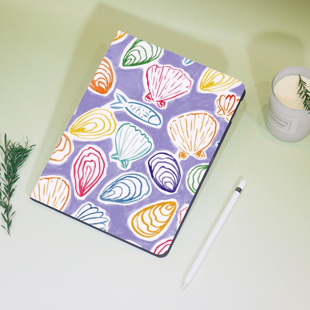 Pastel Purple Seashell iPad Personalized Case for iPad Air 4/5/6,ipad ...
