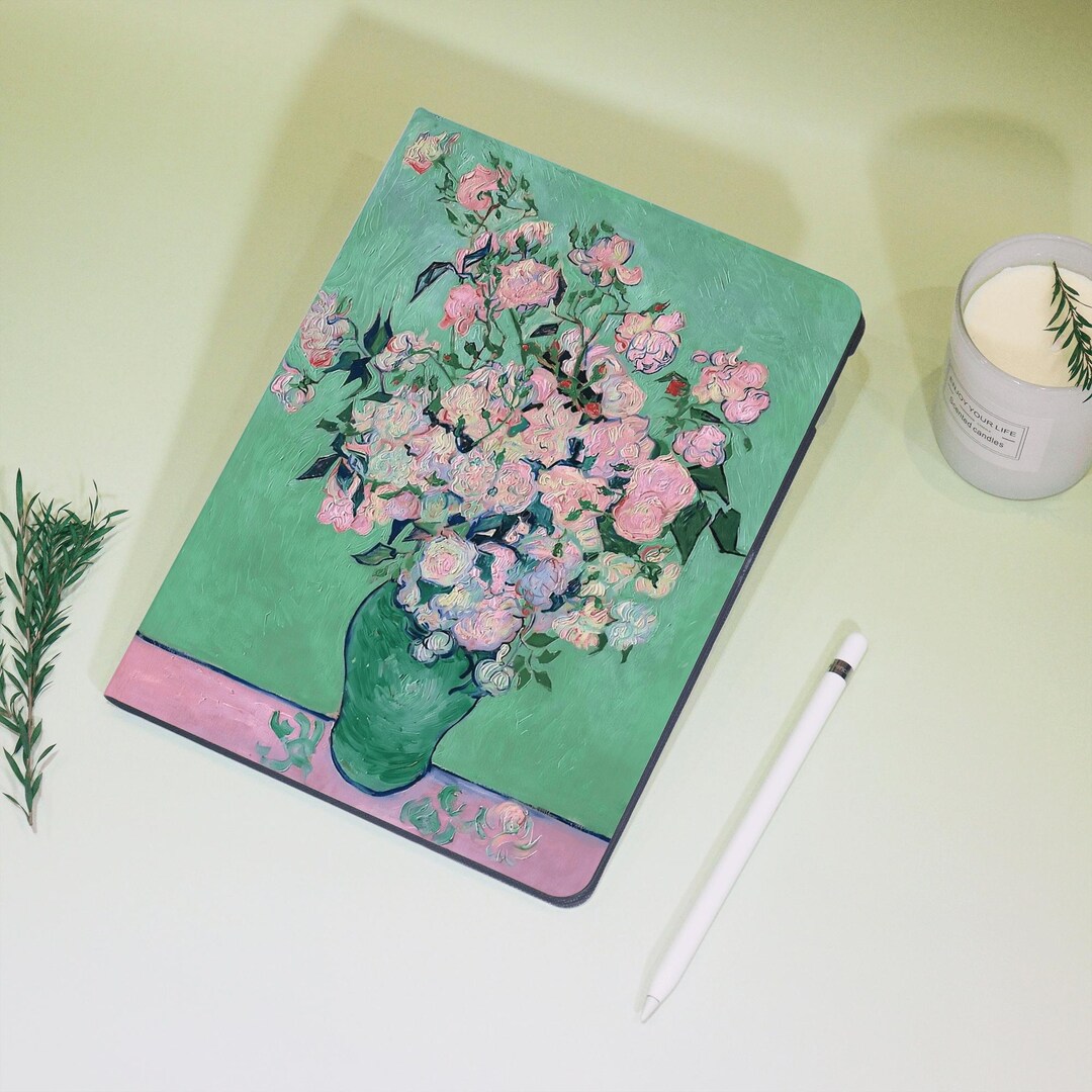 Van Gogh Roses iPad Personalized Case for iPad Air 4/5/6,ipad 10/9/8 ...