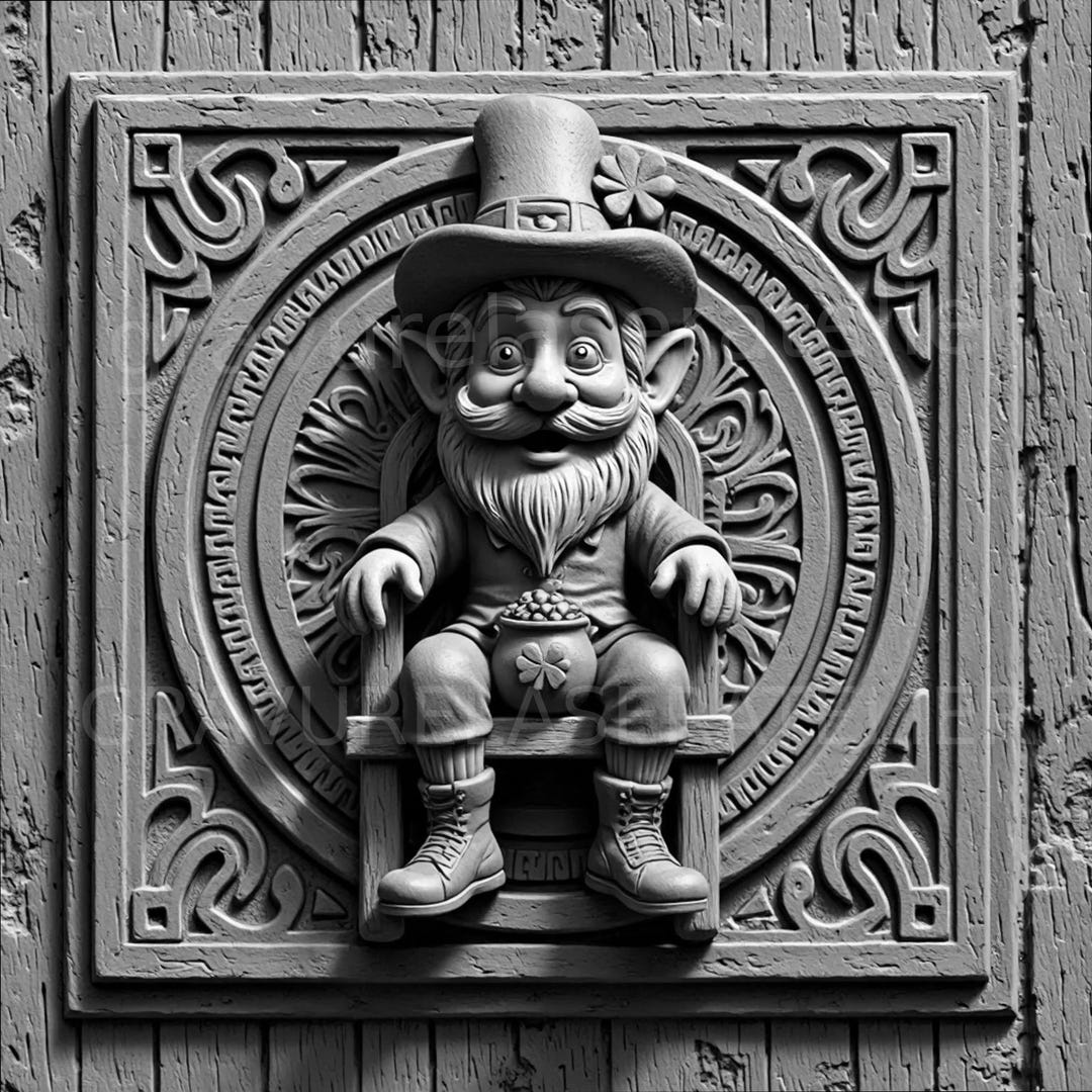 St. Patrick's Day Elf Laser Engraving File, American Holiday Engraving ...