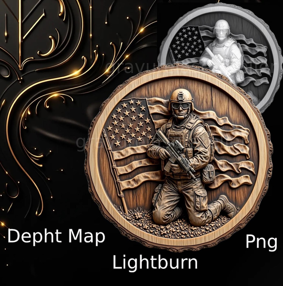 Depth Map File, Military Laser Engraving, Laser Engraving Wall Art, 3D ...