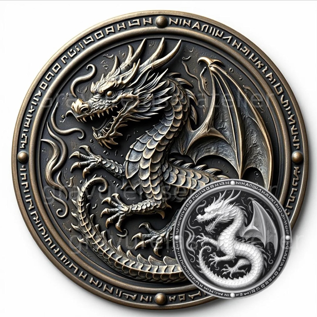 Dragon Depth Map, Laser Relief Engraving File, 3d Illusion Engraving ...