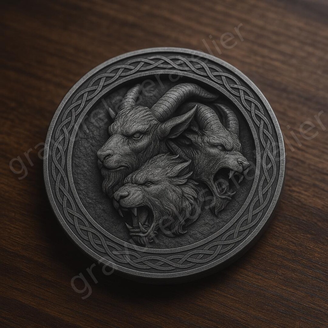 Cerberus Chimera 3D Laser Engraving File - Deep Grayscale Engraving for ...