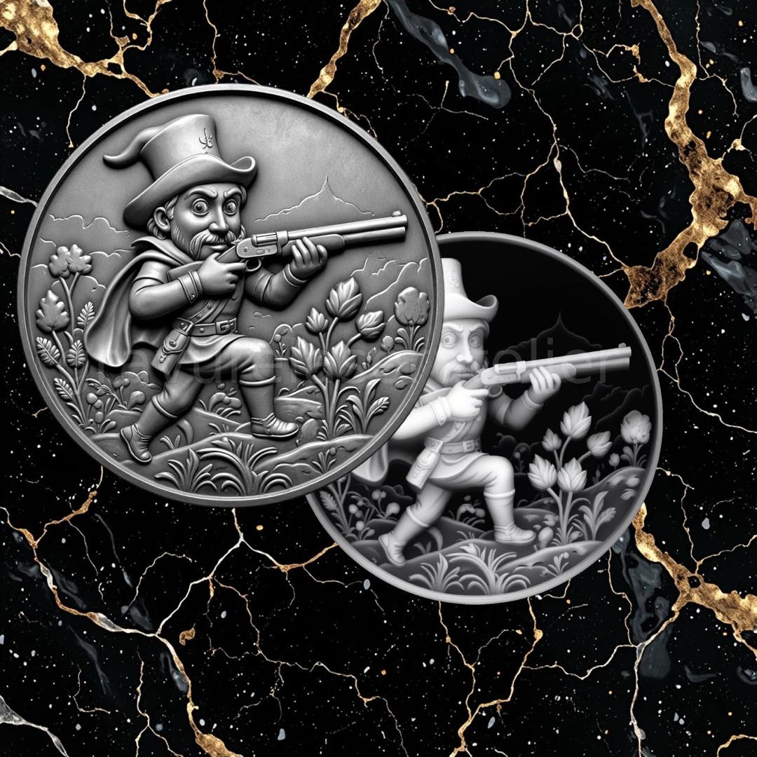 Hunter Depth Map File, Miniature Hunter Engraving, Lightburn,glowforge ...