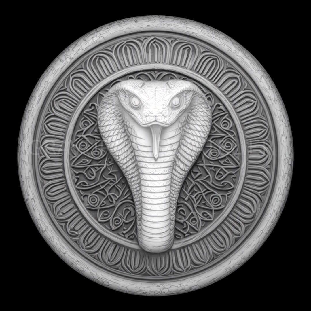 Cobra Head 3D Depth Map File, Reptile Engraving Png File - Etsy