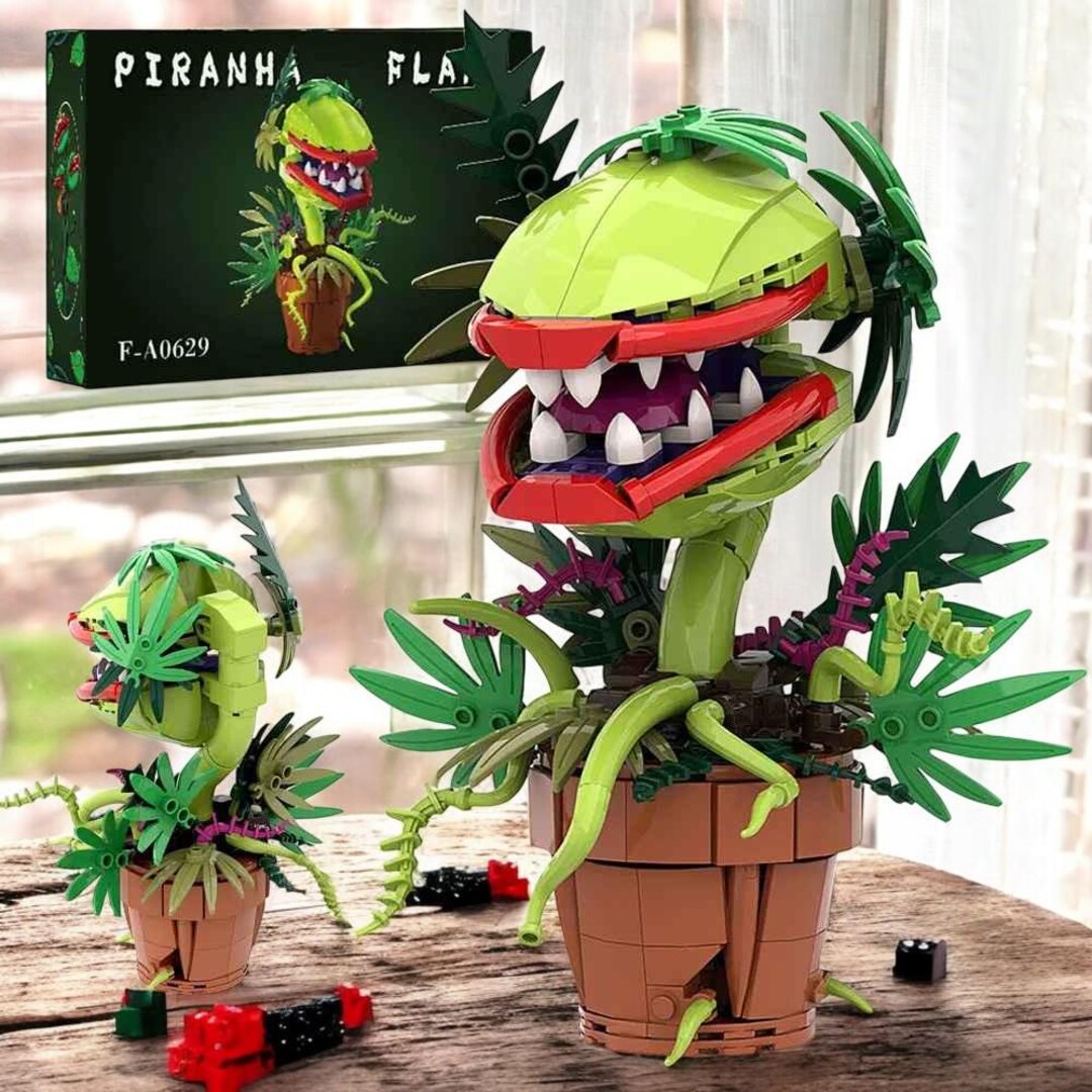 Audrey II Piranha Plant Building Blocks - Chomper Flower Model for ...