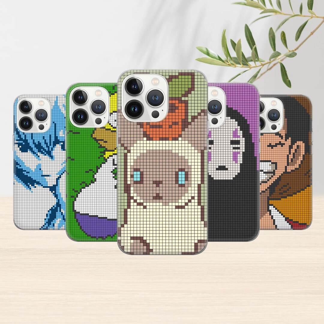 PIXEL ART FIGURES Phone Case, Aesthetic Cover iPhone 16 15 14 13 12 11 ...