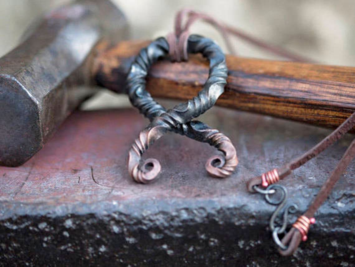 Bronzed Steel Viking Troll Cross Necklace | Trollkors | Nordic Jewelry ...