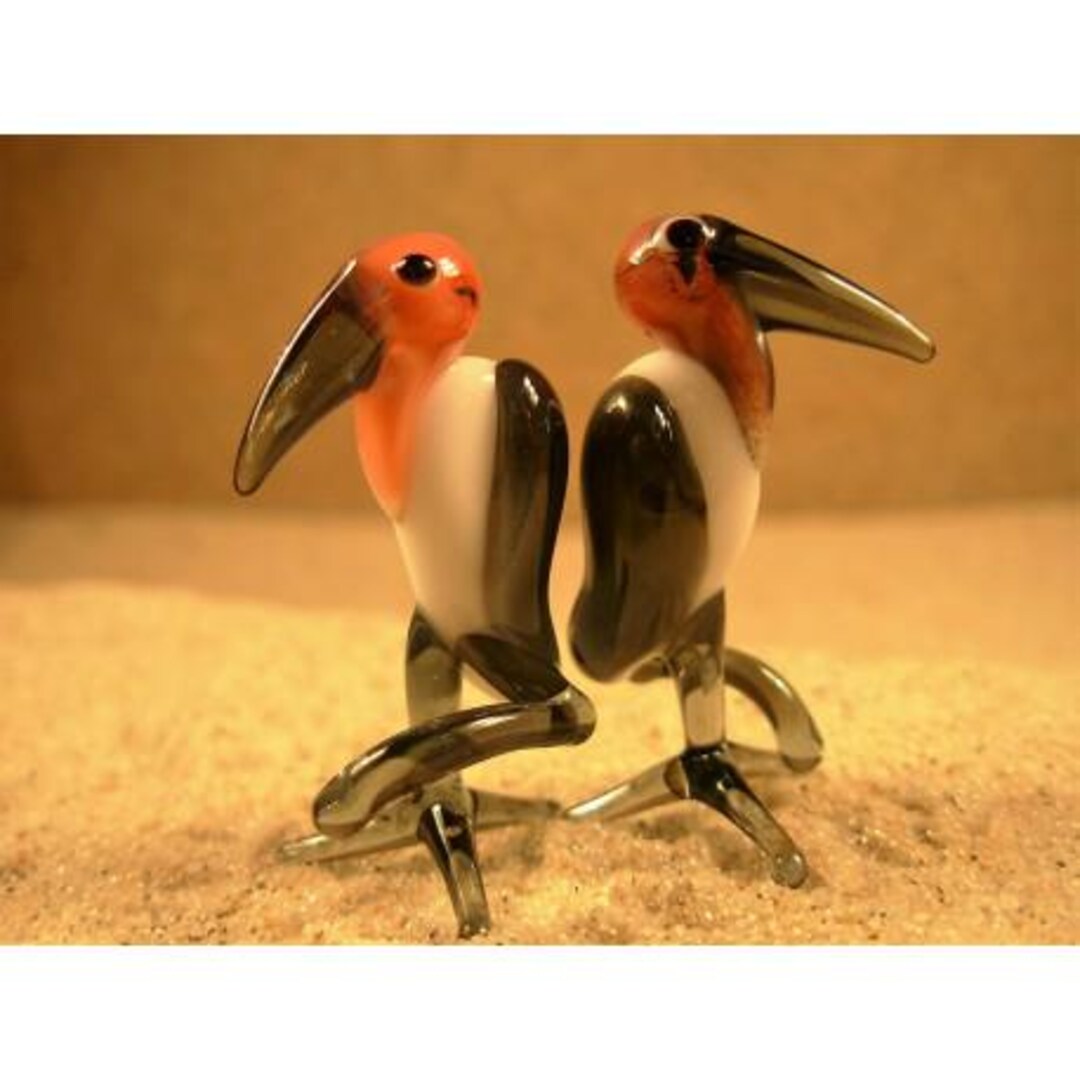 Glass Figurine, Glass Animal – Miniature – Marabou Stork – No. 231 - Etsy