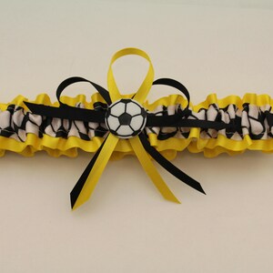 Wedding Garter , Yellow Satin, Soccer, Bridal Garter, Sports, Prom ...