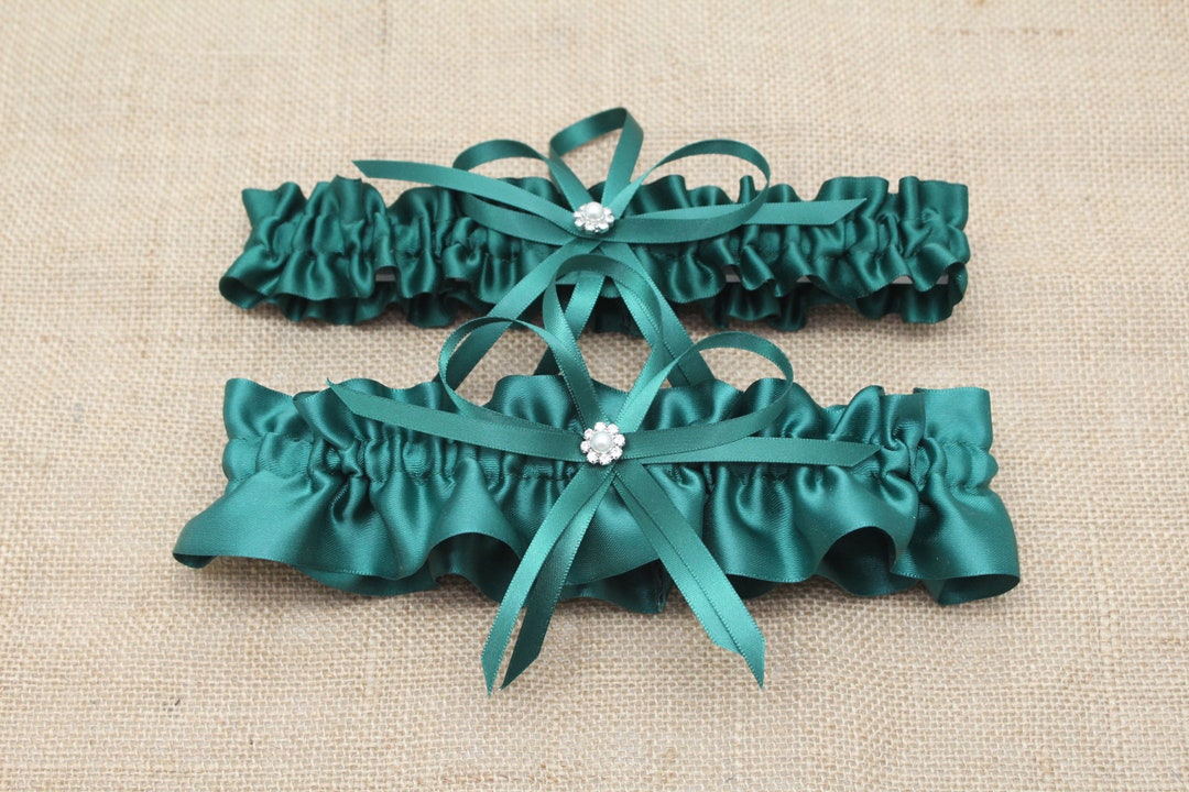Hunter Green Garter Set, Bridal Garter, Prom Garter (your Choice ...