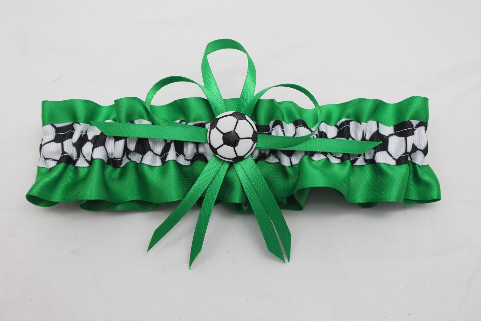 Green Wedding Garter With Soccer Deco, Bridal Garter, Prom Garter ...