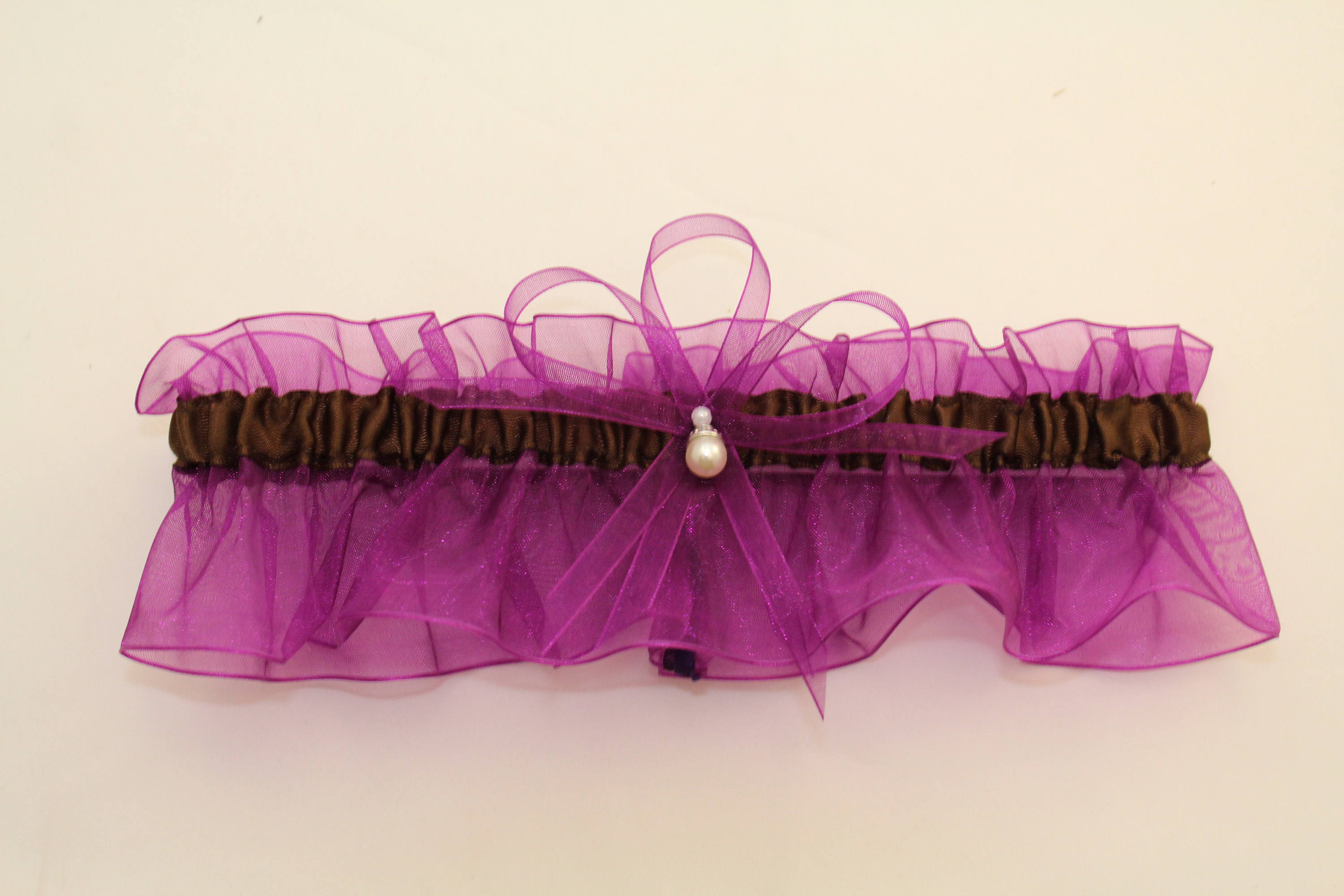 Sheer Plum and Brown Wedding Garter, Bridal Garter, Prom Garter (your ...