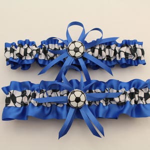 Royal Blue Wedding Garter Set Soccer Garter, Bridal Garter, Satin, Prom ...