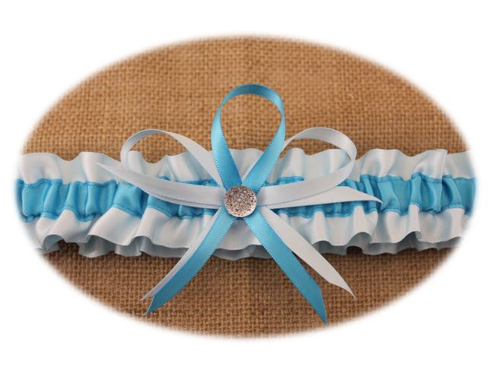 Light Blue and Turquoise Wedding Garter Set, Bridal Garter Set, Prom ...