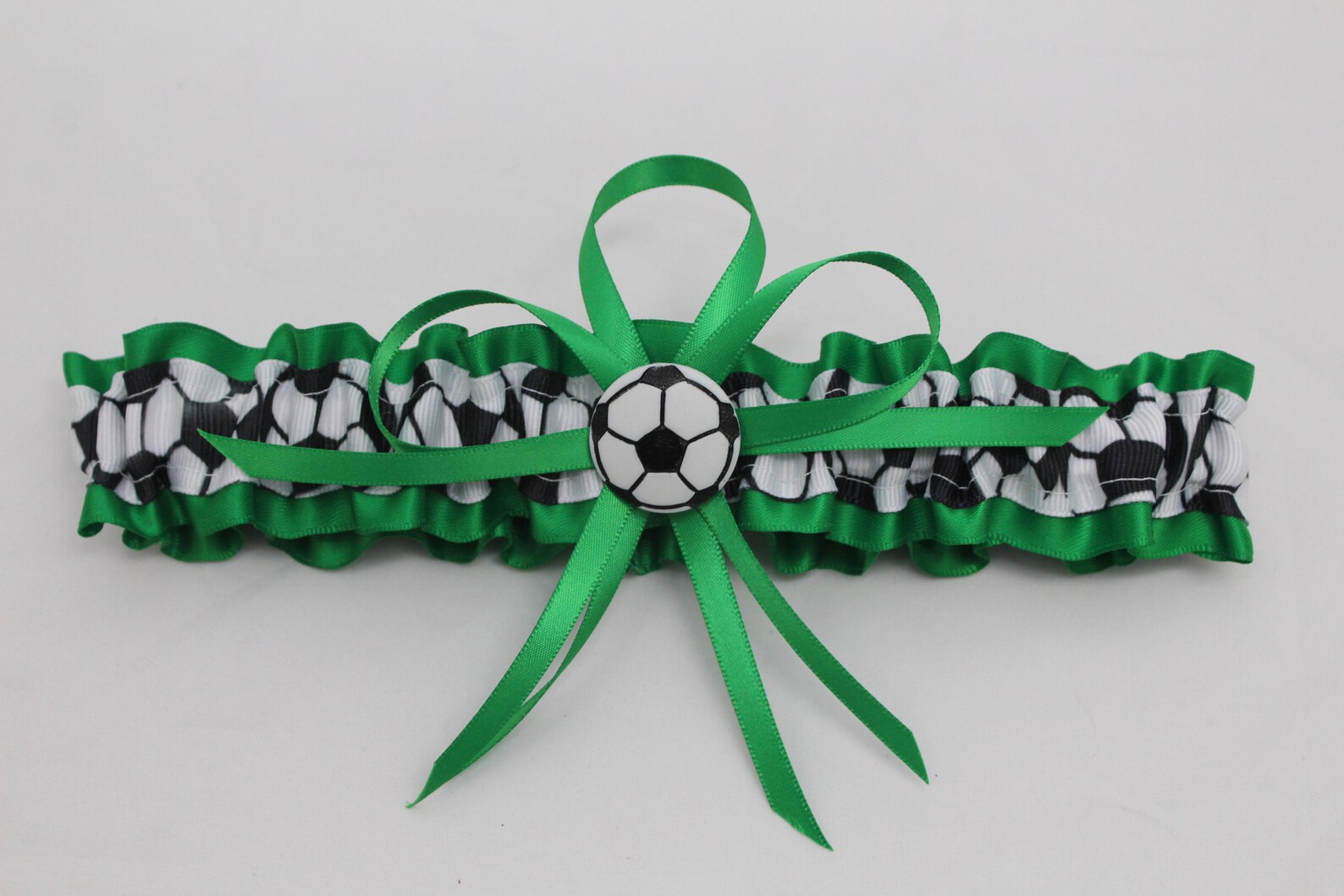 Green Wedding Garter With Soccer Deco, Bridal Garter, Prom Garter ...