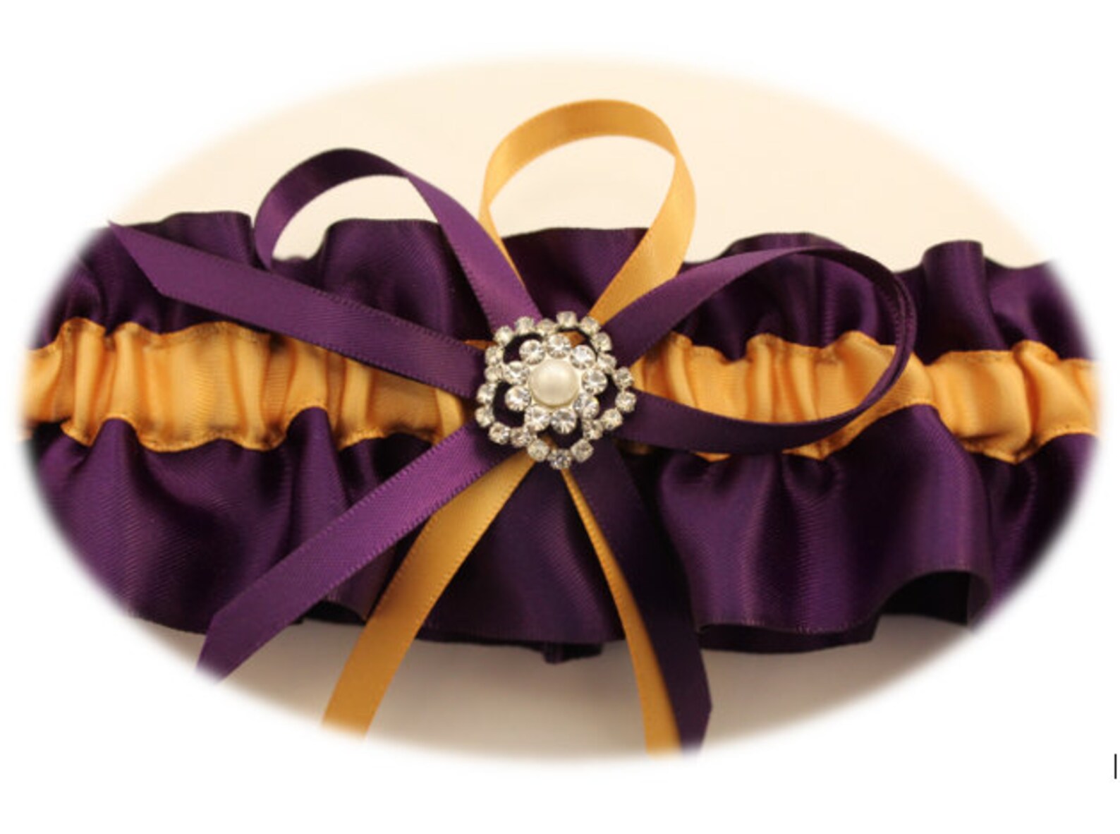 Plum and Antique Gold Wedding Garter Set With Charms, Bridal Garters - Etsy