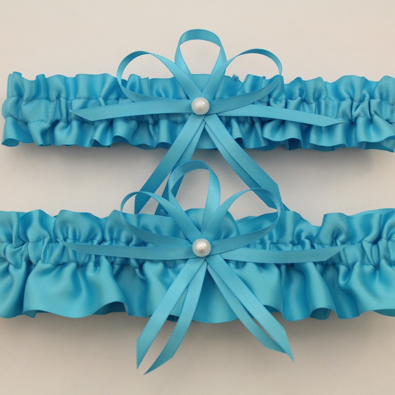 Turquoise Garter Set - Etsy