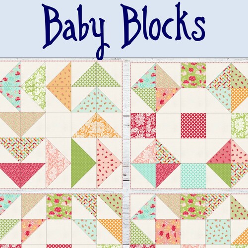 PDF Quilt Pattern Baby Blocks Four Design Variations in - Etsy