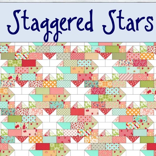 PDF Pattern Staggered Stars Quilt 6 Sizes Baby Lap Twin - Etsy