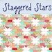 PDF Pattern Staggered Stars Quilt — 6 Sizes — Baby, Lap, Twin, Full ...