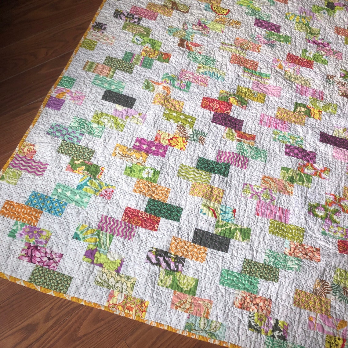 PDF PATTERN Staggered Bricks Quilt..4 Design Variations - Etsy UK