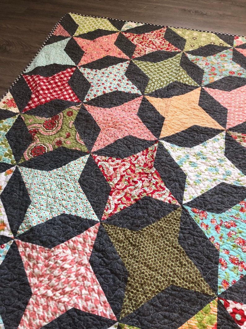 PDF Quilt Pattern -- Star Chain --three Design Variations -- Multiple ...