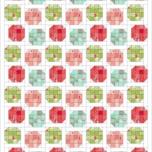 PDF Pattern - Spinning Snowballs Quilt - 3 Block Variations - 6 Sizes ...