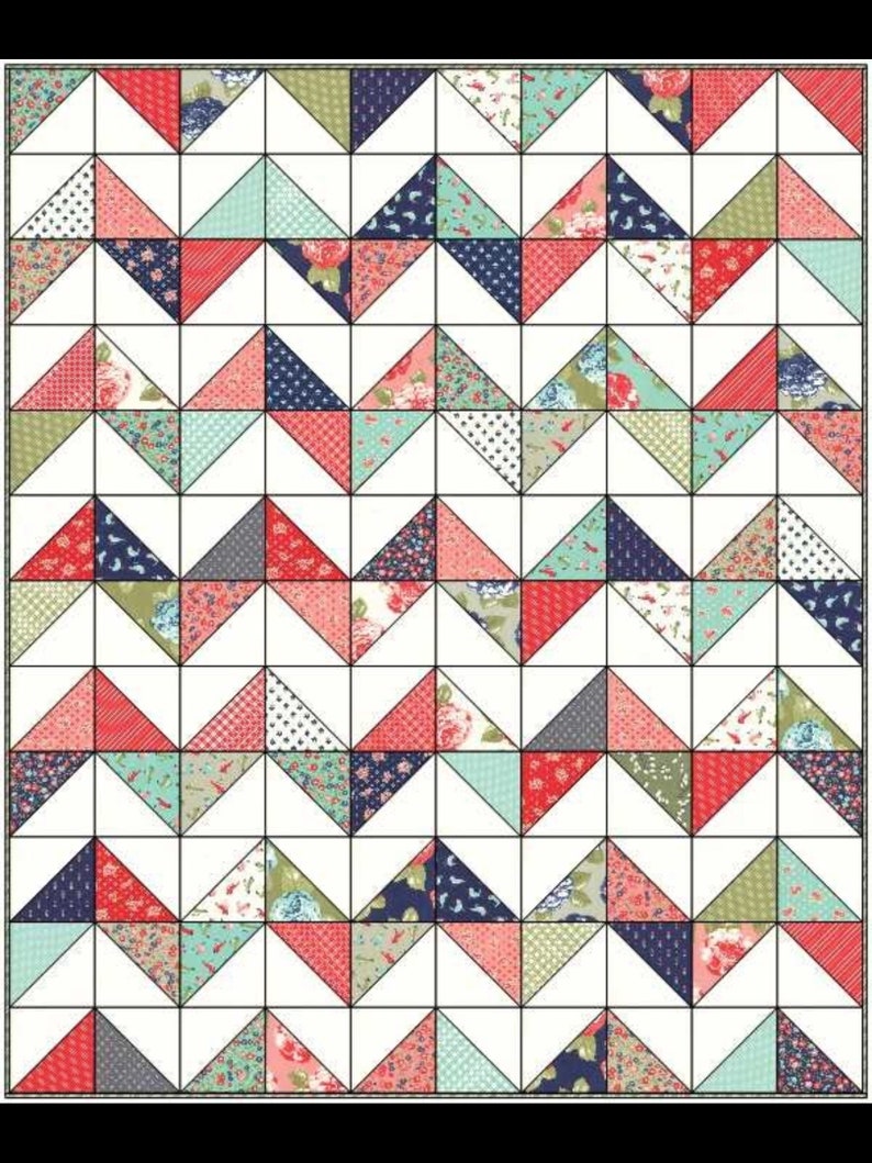 PDF Quilt Pattern Chevron Chic Three Design Variations in - Etsy