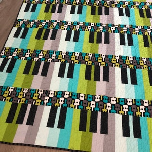 PDF PATTERN Piano Keys Quilt -- Baby, Lap, Twin, Full, Queen, King ...