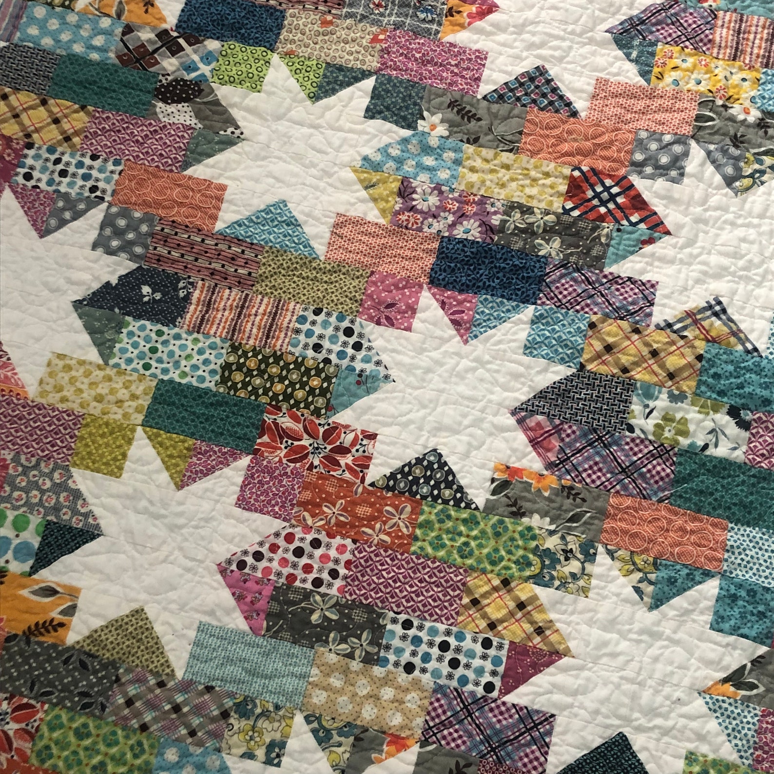 PDF Pattern Staggered Stars Quilt — 6 Sizes — Baby, Lap, Twin, Full ...