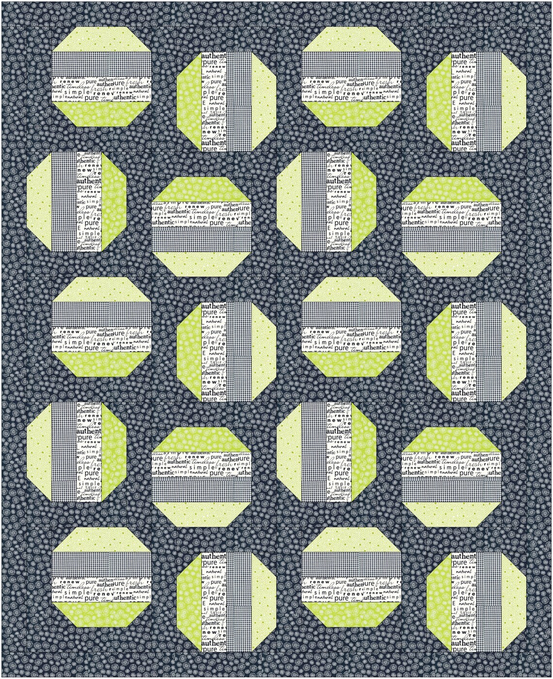 PDF Pattern - Spinning Snowballs Quilt - 3 Block Variations - 6 Sizes ...
