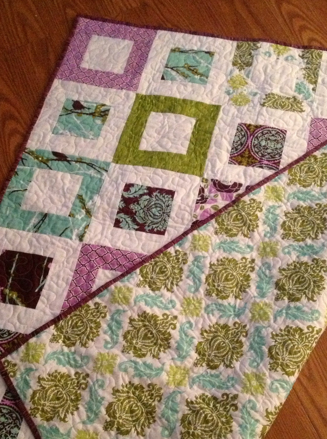 Aviary 2 Lap or Baby Quilt-- Pattern Also Available --lilac, Purple ...