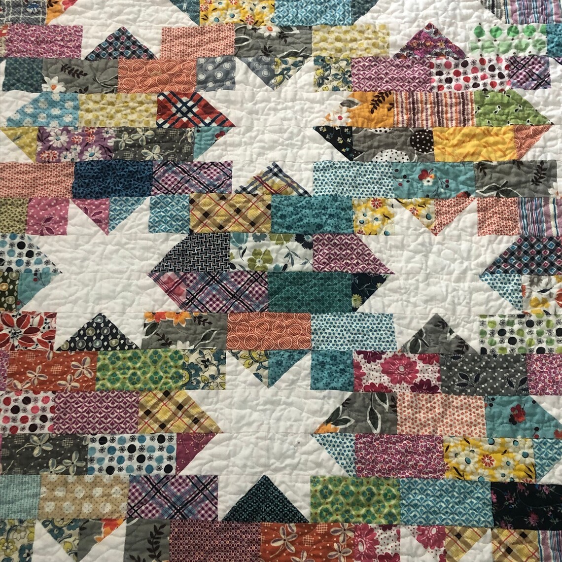 PDF Pattern Staggered Stars Quilt 6 Sizes Baby Lap Twin - Etsy