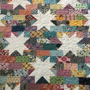 PDF Pattern Staggered Stars Quilt — 6 Sizes — Baby, Lap, Twin, Full ...