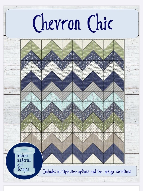 PDF Quilt Pattern Chevron Chic Three Design Variations in - Etsy